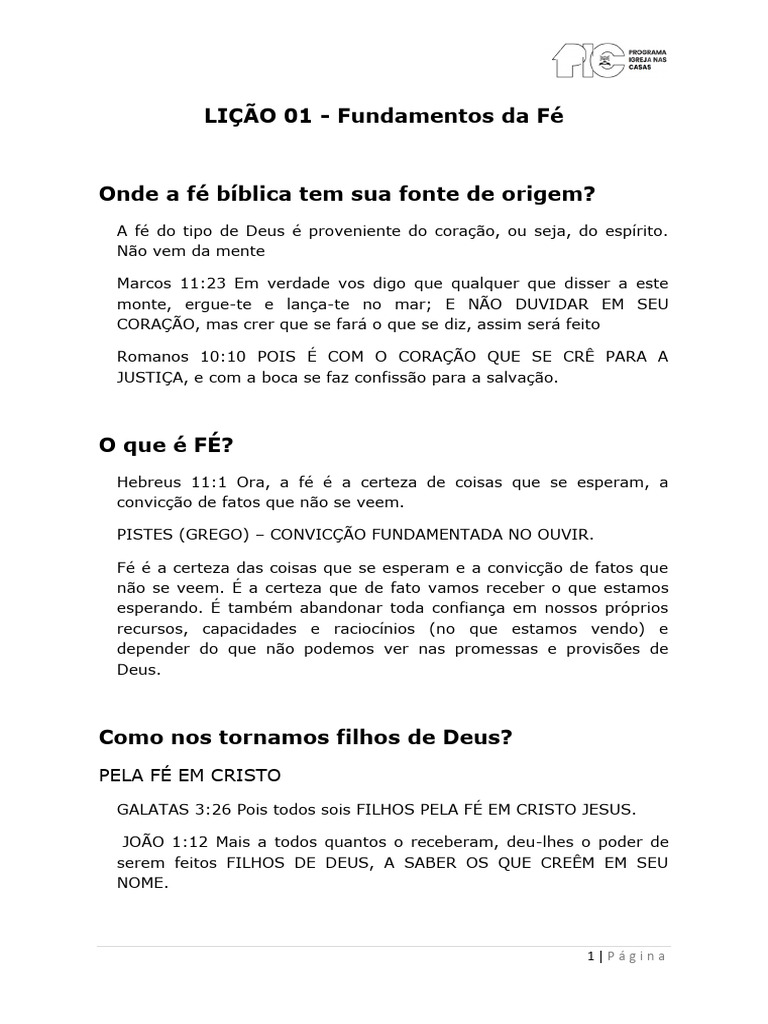 Fundamentos da Fé Cristã e Autoridade | PDF | Batismo | Pecado
