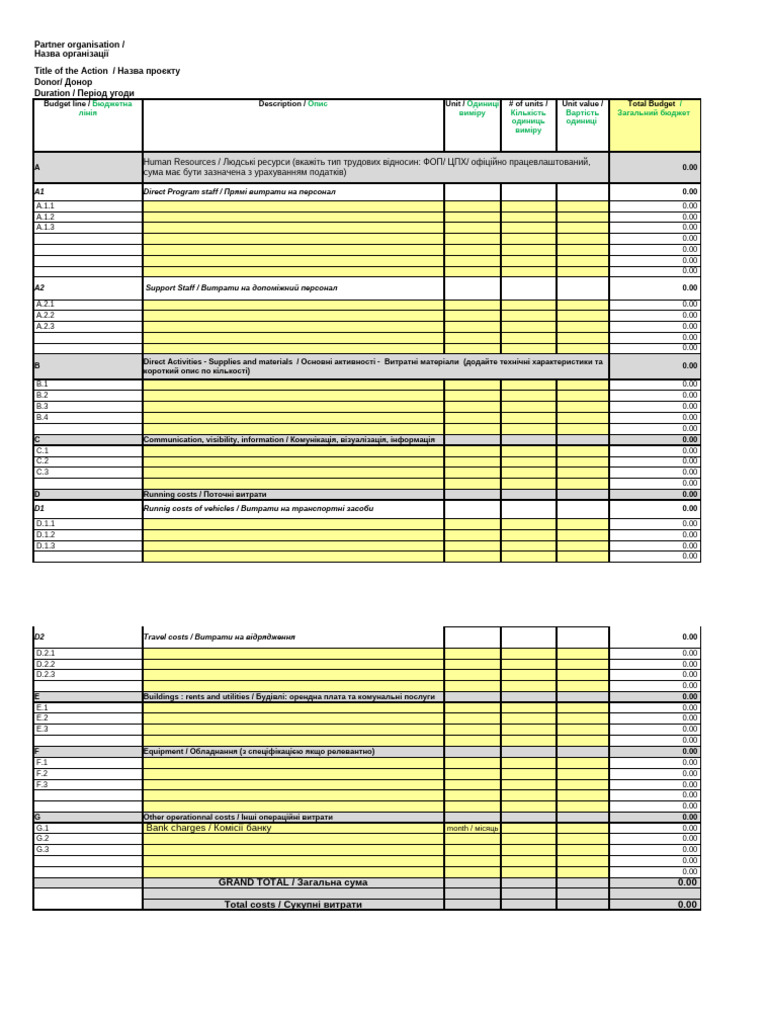VIDNOVA CBI Budget Template 2025 | PDF