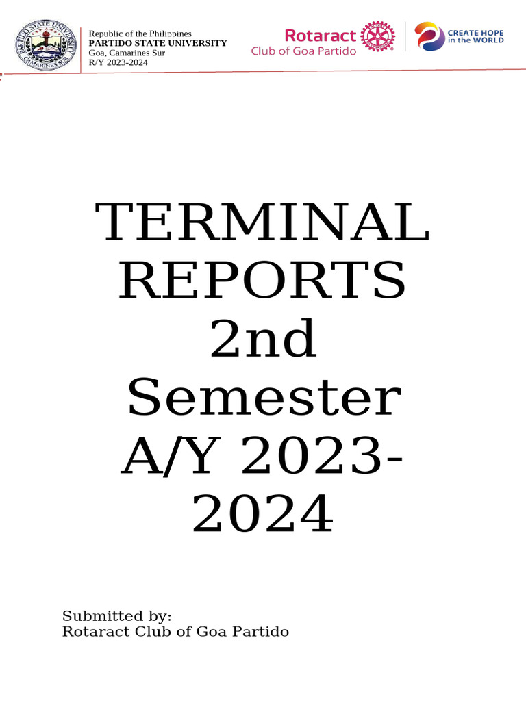 Terminal Reports 2nd Semester | PDF