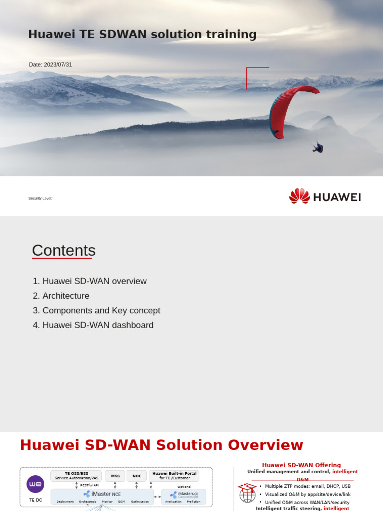 Huawei TE SDWAN Solution Training v4 | PDF | Computer Network | Virtual Private Network