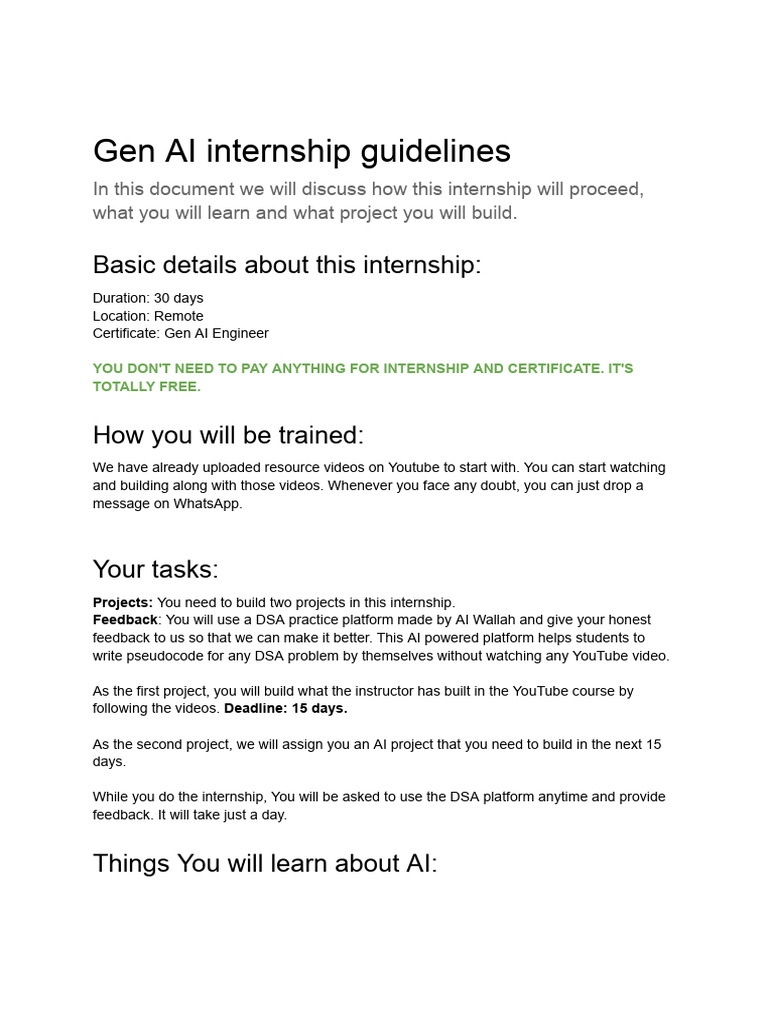 3rd, 4th Yr 1m Internship Guideline | PDF | User Interface | Artificial Intelligence