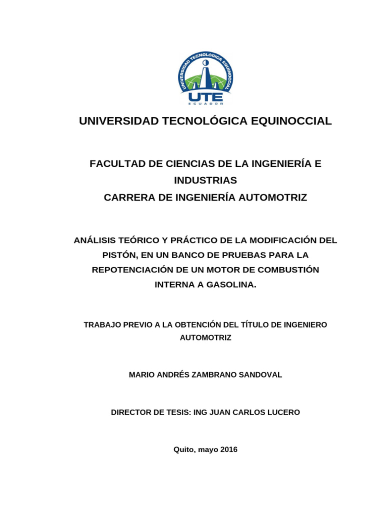 Zambrano Sabrina Mayo | PDF | Pistón | Ingeniería mecánica