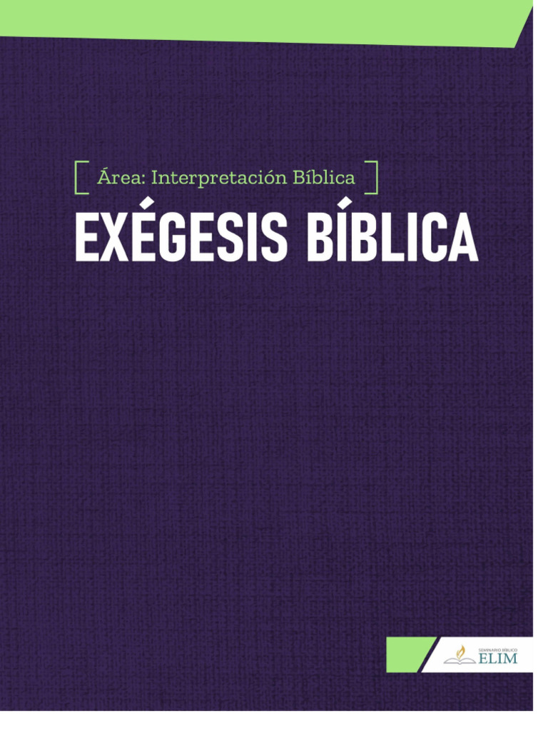 Introducción a la Exégesis Bíblica | PDF | Biblia | Hermenéutica Bíblica
