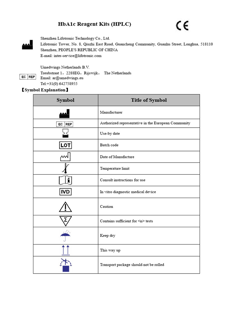 HbA1c Reagent Kits for HPLC Testing | PDF | Glycated Hemoglobin ...