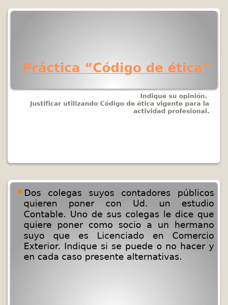 05 - Práctica Cod Etica | PDF | Contador | Contralor