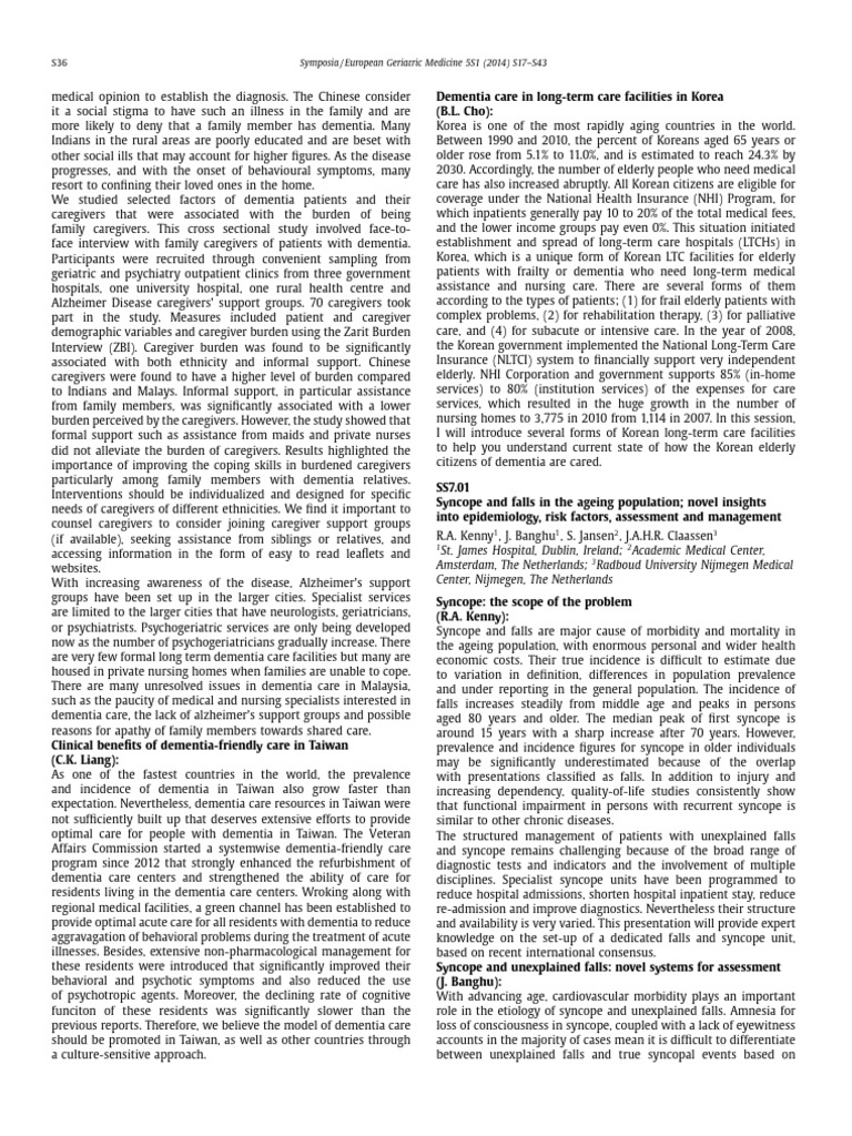 Symposia / European Geriatric Medicine 5S1 (2014) S17 S43 | PDF ...