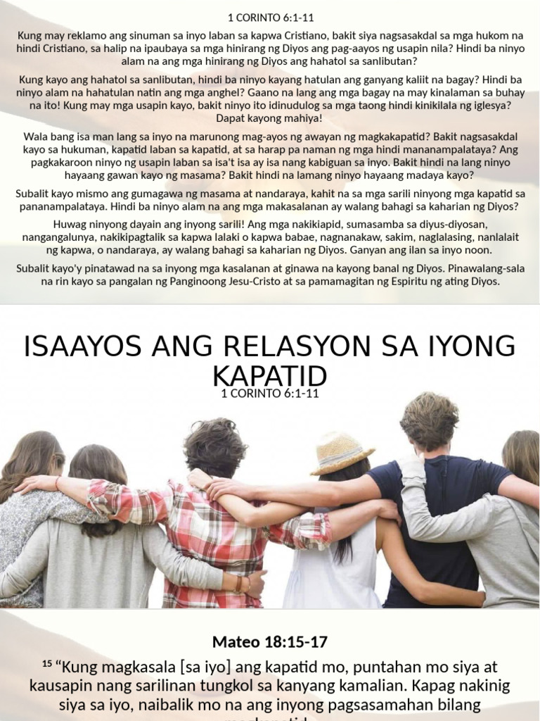 325 PPT Isaayos Ang Relasyon Sa Iyong Kapatid | PDF
