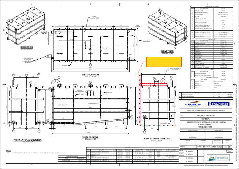 Phtp-pl-4m07!26!129 - b1 - 1 de 8 - Plano General Tanque 4 m3 | PDF