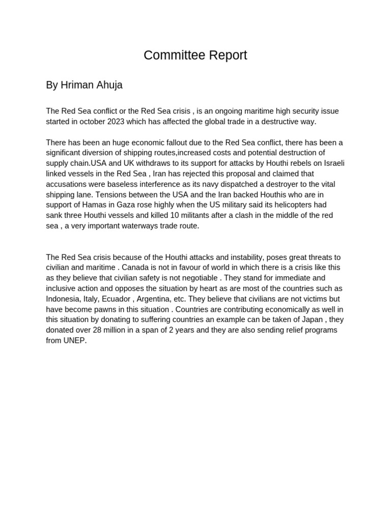 Committee Report | PDF