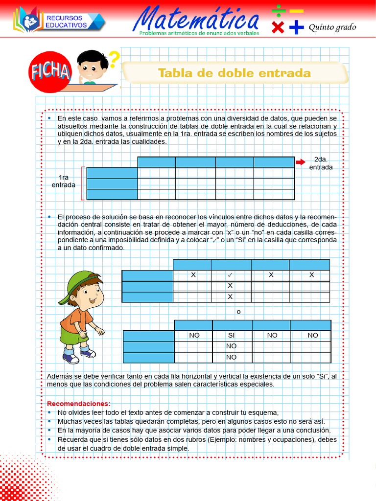 30 - Tabla de Doble Entrada | PDF