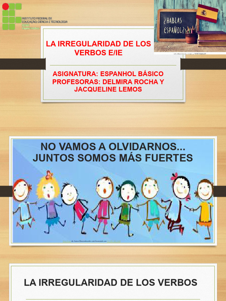 Aula - La Irregularidad E-Ie o Ue e I | PDF