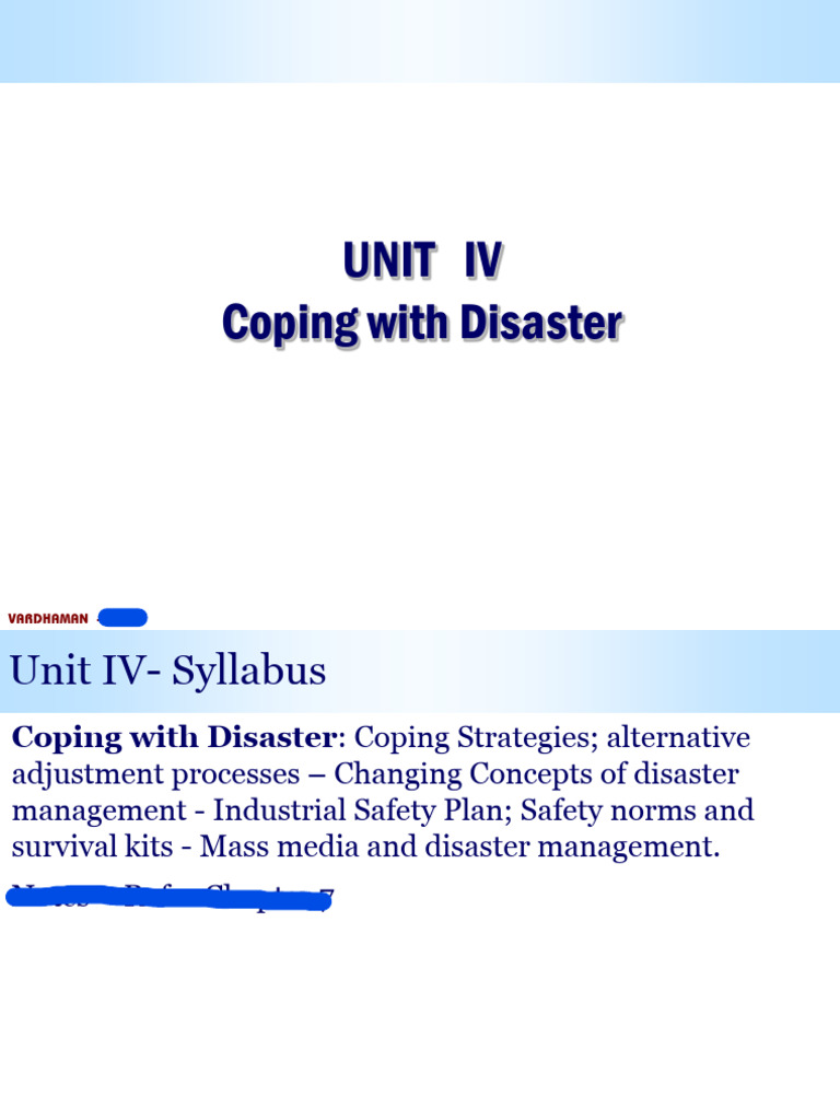 4.0 DM A7182 R21 Unit IV - Material | PDF | Emergency Management ...