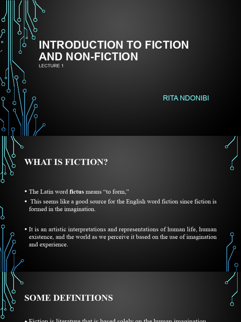 Introduction To Fiction and Non-Fiction Lecture 1 | PDF | Imagination ...