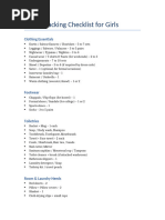 Weekly Boarding Essentials Packing List | PDF