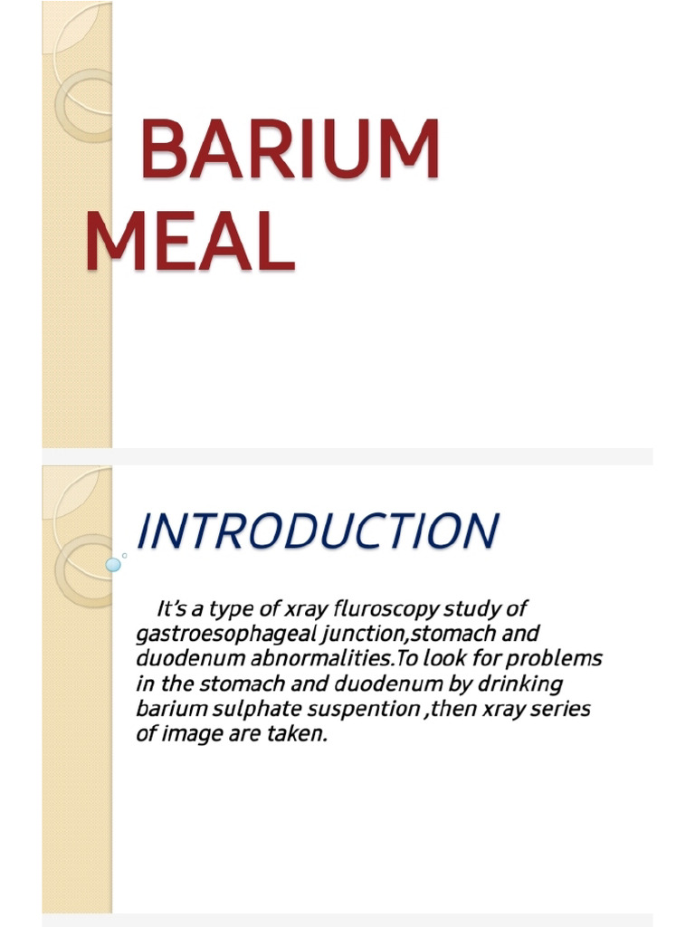 Fuu BARIUM MEAl | PDF