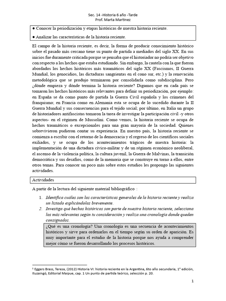 Historia reciente: análisis y actividades | PDF | Fascismo | Educación ...