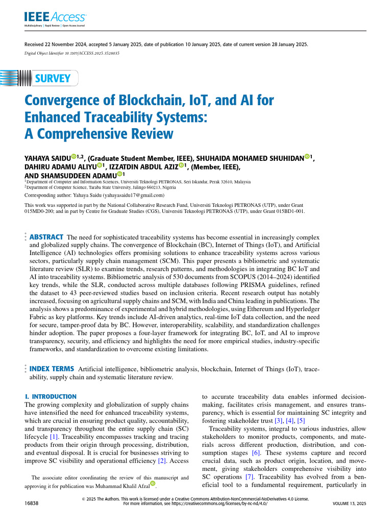Blockchain-IoT-AI for Traceability Systems | PDF | Internet Of Things ...
