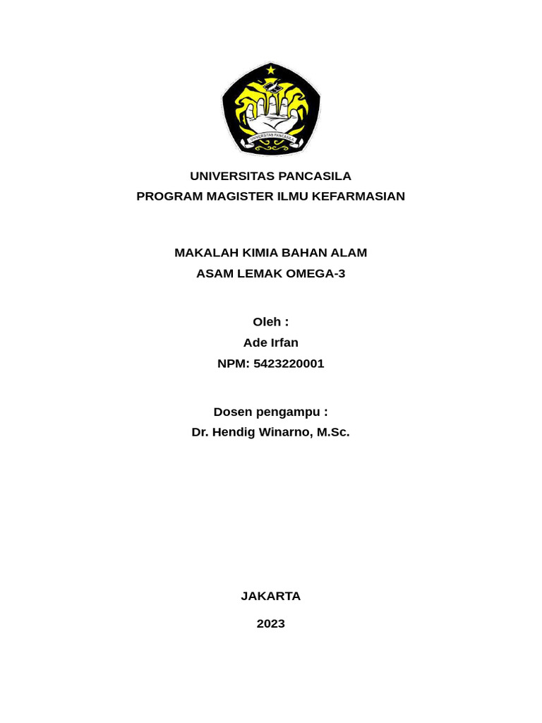 Manfaat dan Sumber Asam Lemak Omega-3 | PDF