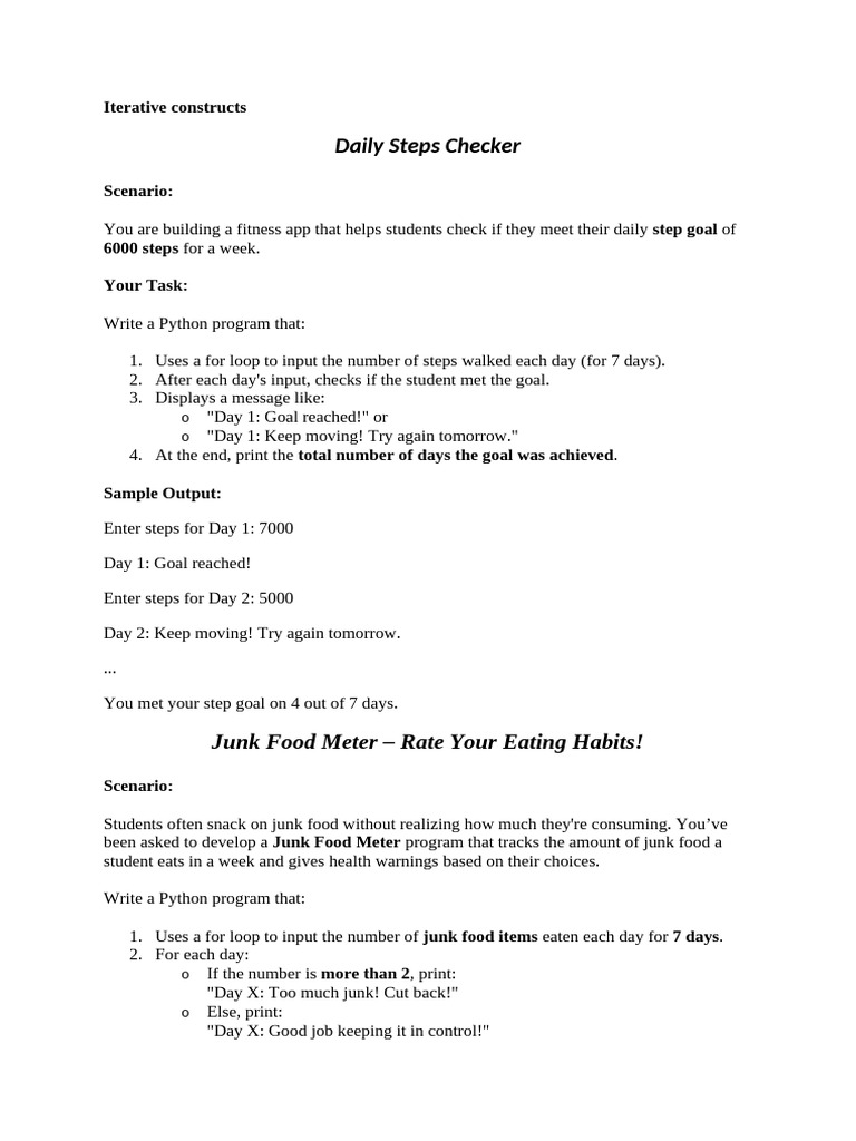 Iterative Constructs | PDF