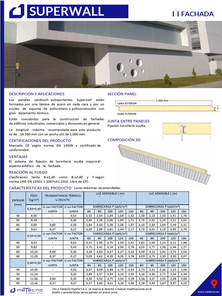METECNO - SUPERWALL v01.4 1 | PDF | Polímeros orgánicos | El plastico