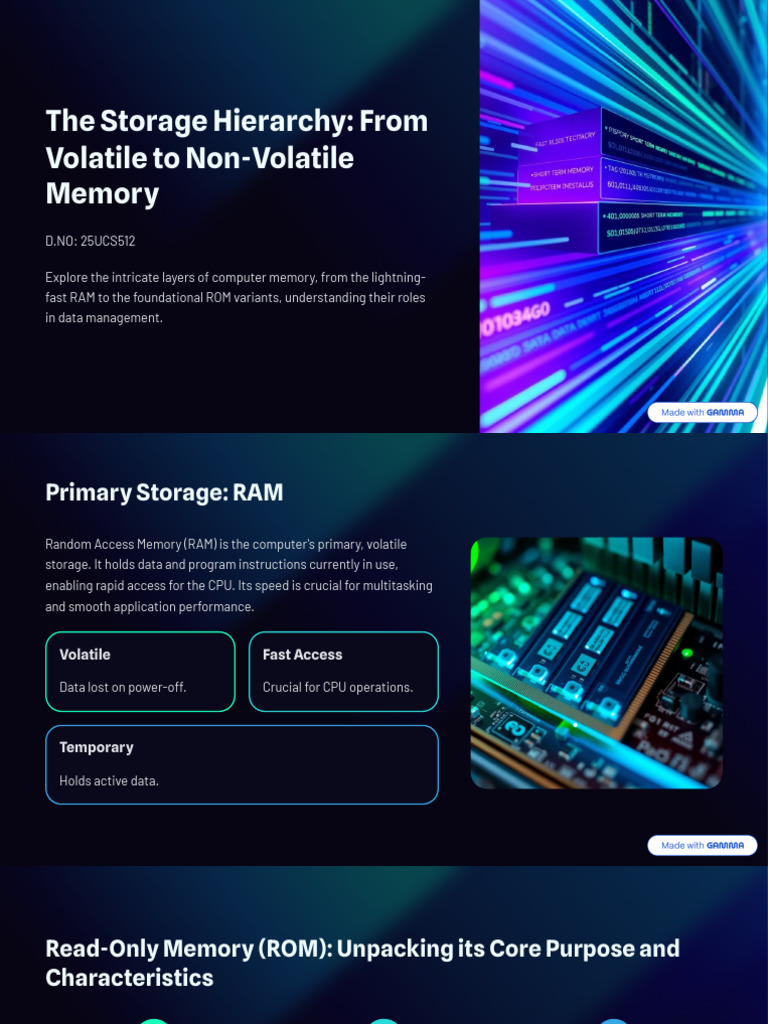 The Storage Hierarchy From Volatile To Non Volatile Memory | PDF | Read Only Memory | Computer ...