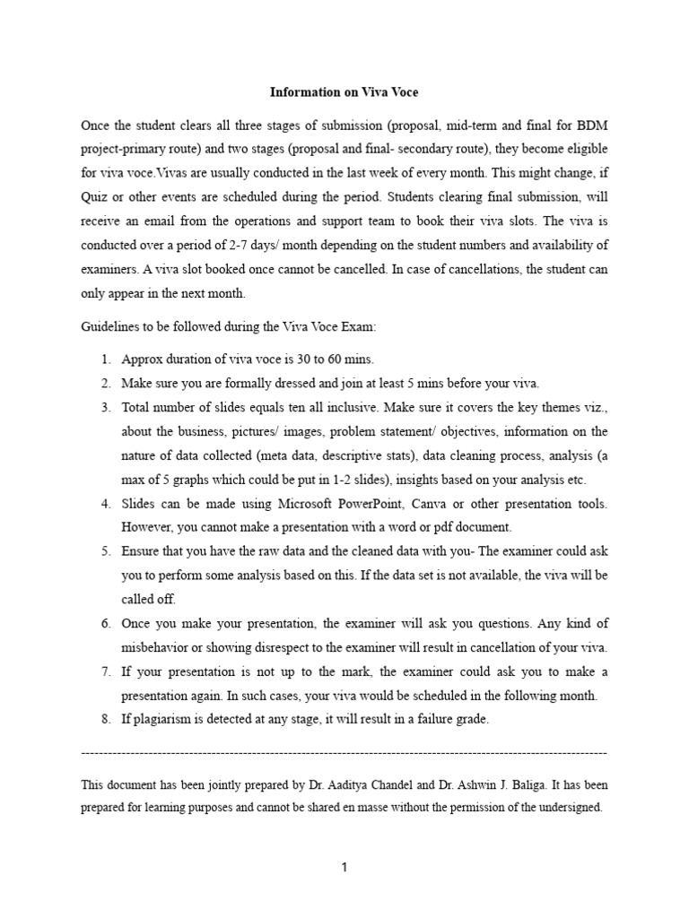 Information On Viva Voce | PDF | Thesis