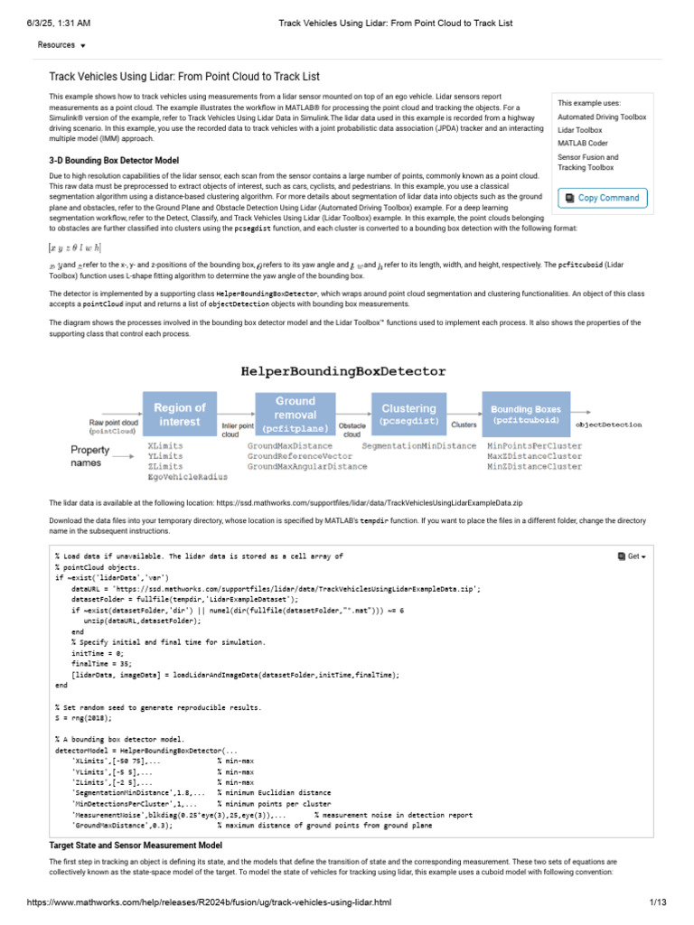 Lidar Vehicle Tracking Workflow | PDF | Lidar | Velocity