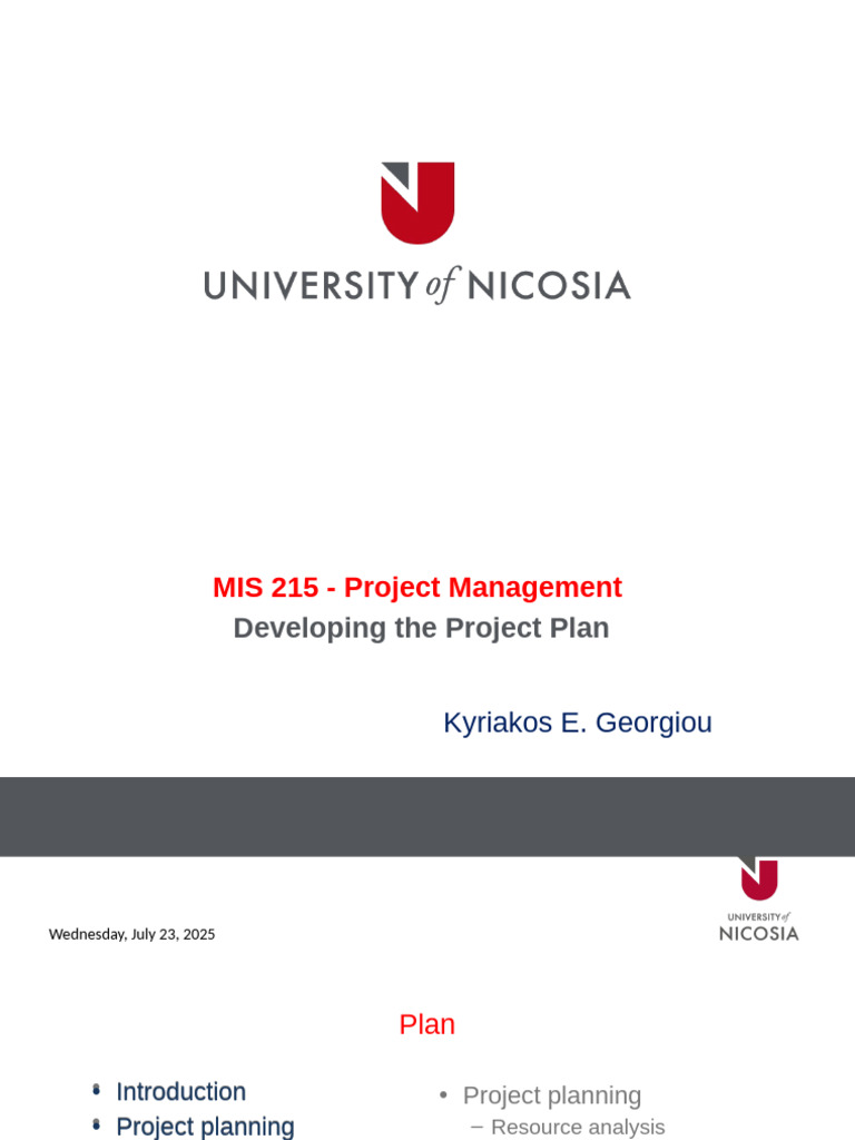 MIS 215 2 Developing The Project Plan | PDF