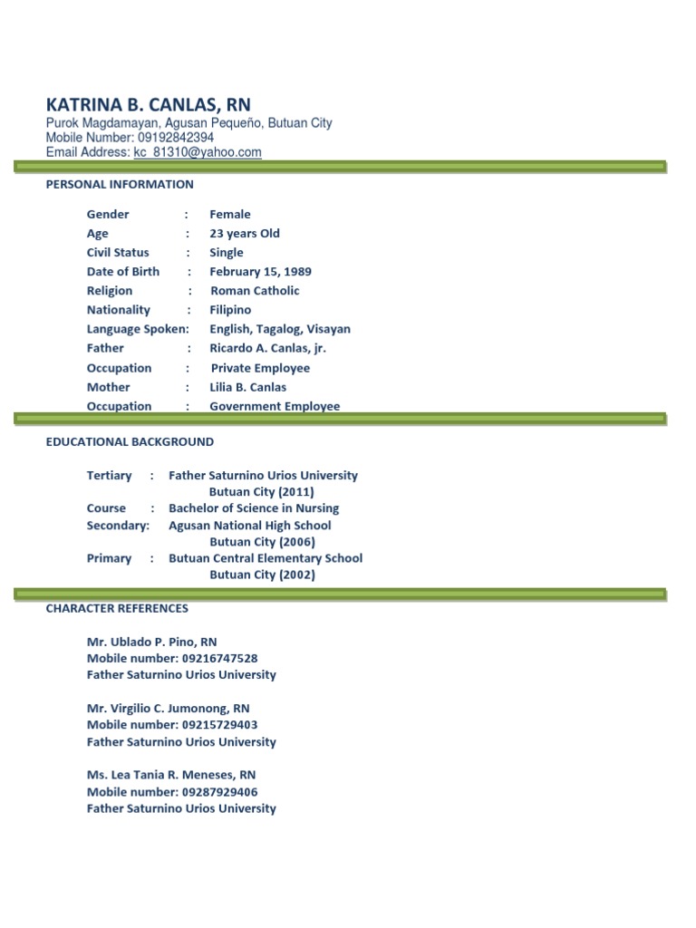 Katrina Canlas - Nursing Resume | PDF