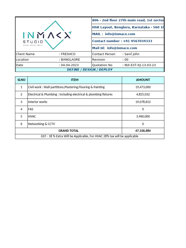 Freshco Project (2nd & 3rd Floor) | PDF | Door | Air Conditioning