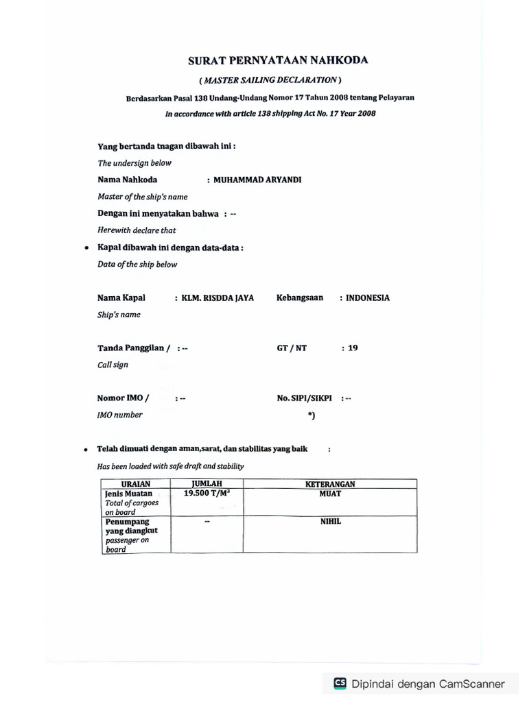 Sailing Muat Risda 20 | PDF