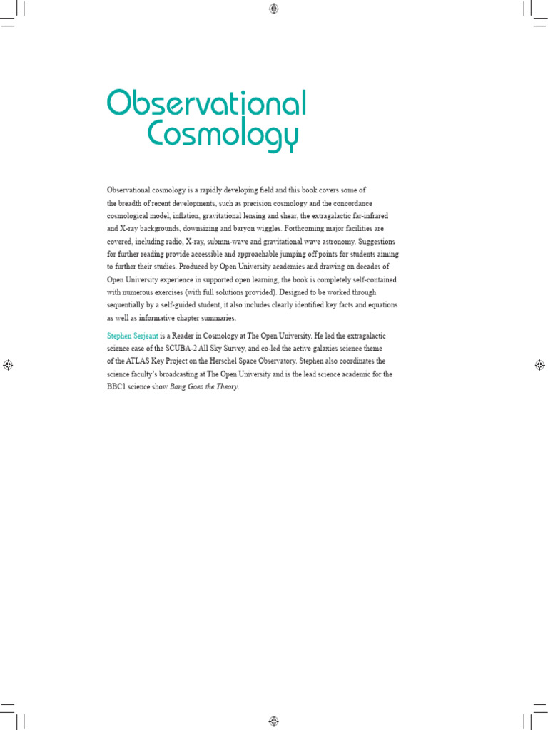 Observational Cosmology | PDF | Black Hole | Cosmic Microwave Background