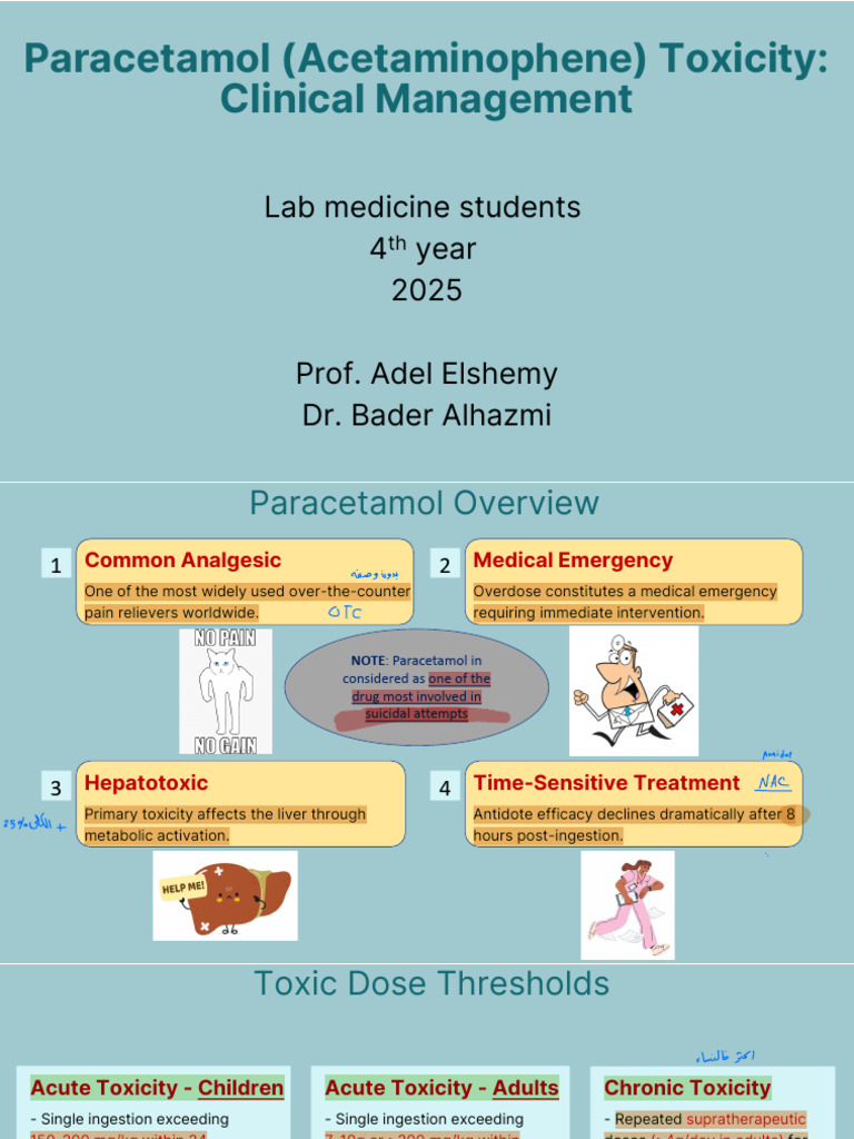 Paracetamol Toxicity Management Overview | PDF | Medical Specialties ...