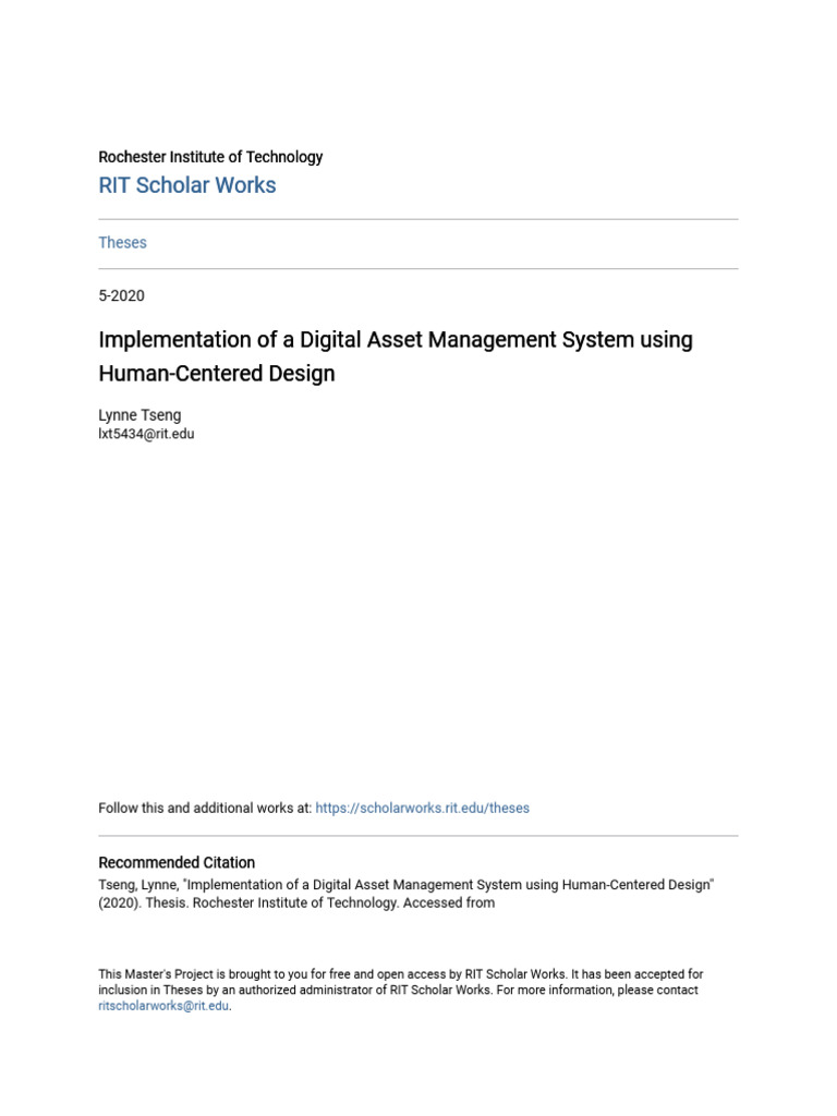 Implementation of A Digital Asset Management System Using Human-C | PDF ...