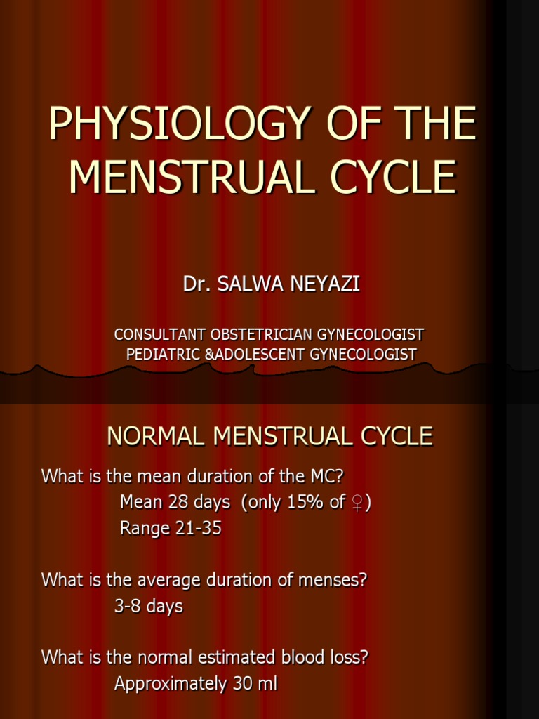 Menstrual Cycle Physiology Explained | PDF