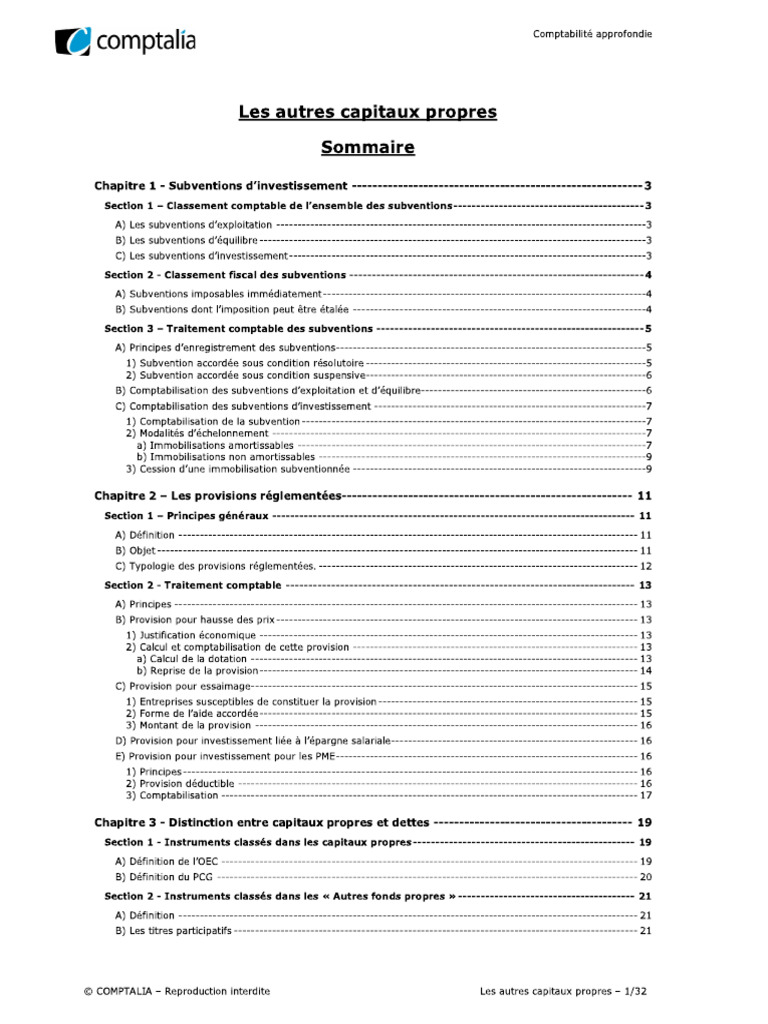 5 - Les Autres Capitaux Propres | PDF