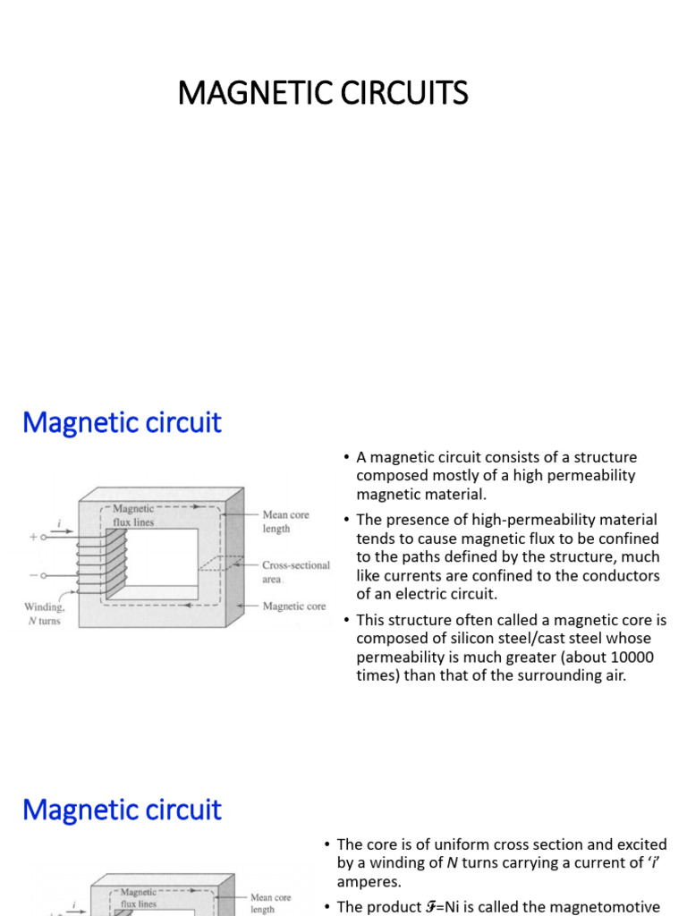 ELL101 Magnetic Circuits Enhanced | PDF | Magnetic Field | Metrology