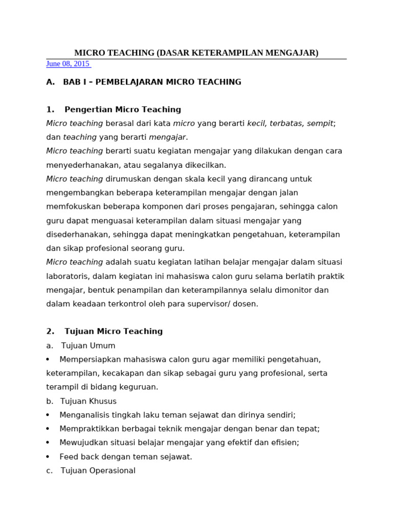 Micro Teaching 3 | PDF
