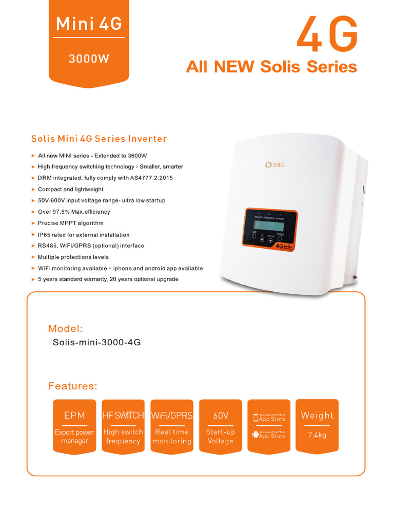 Solis Mini 3000W 4G | PDF