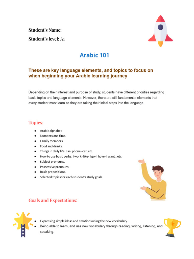 Arabic 101: Beginner's Learning Guide | PDF