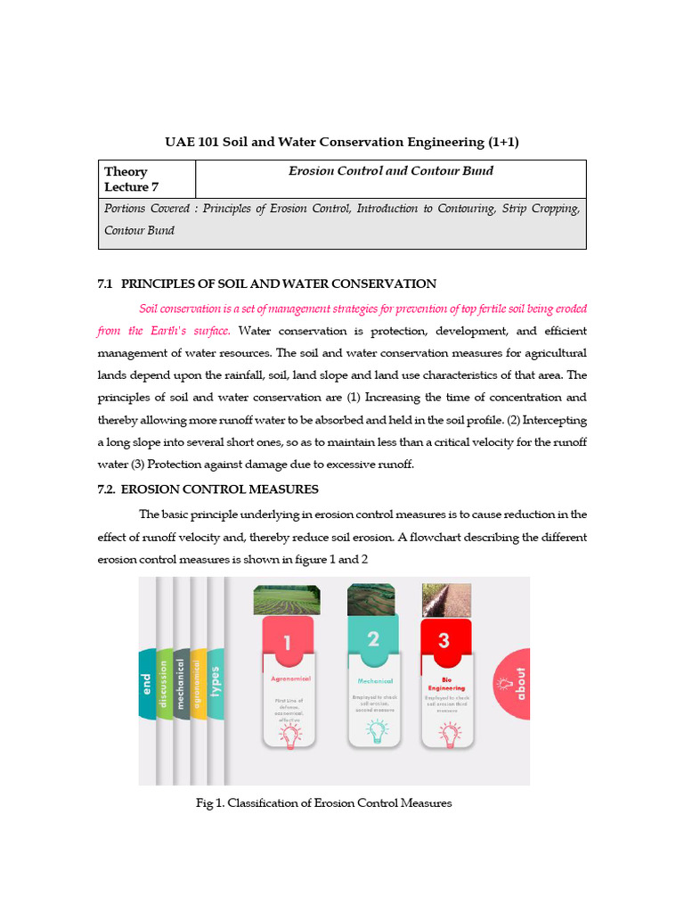 Soil and Water Conservation Principles | PDF | Surface Runoff | Soil