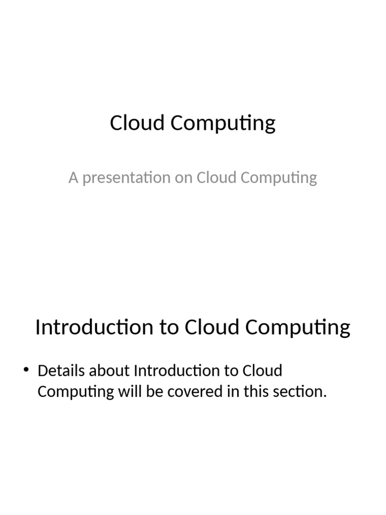 Cloud Computing | PDF