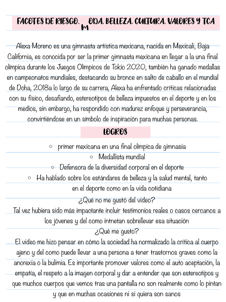 Factores de Riesgo Tca | PDF