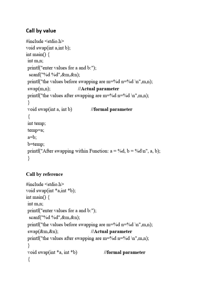 From Call by Value To Recursion | PDF | Parameter (Computer Programming) | Computer Programming