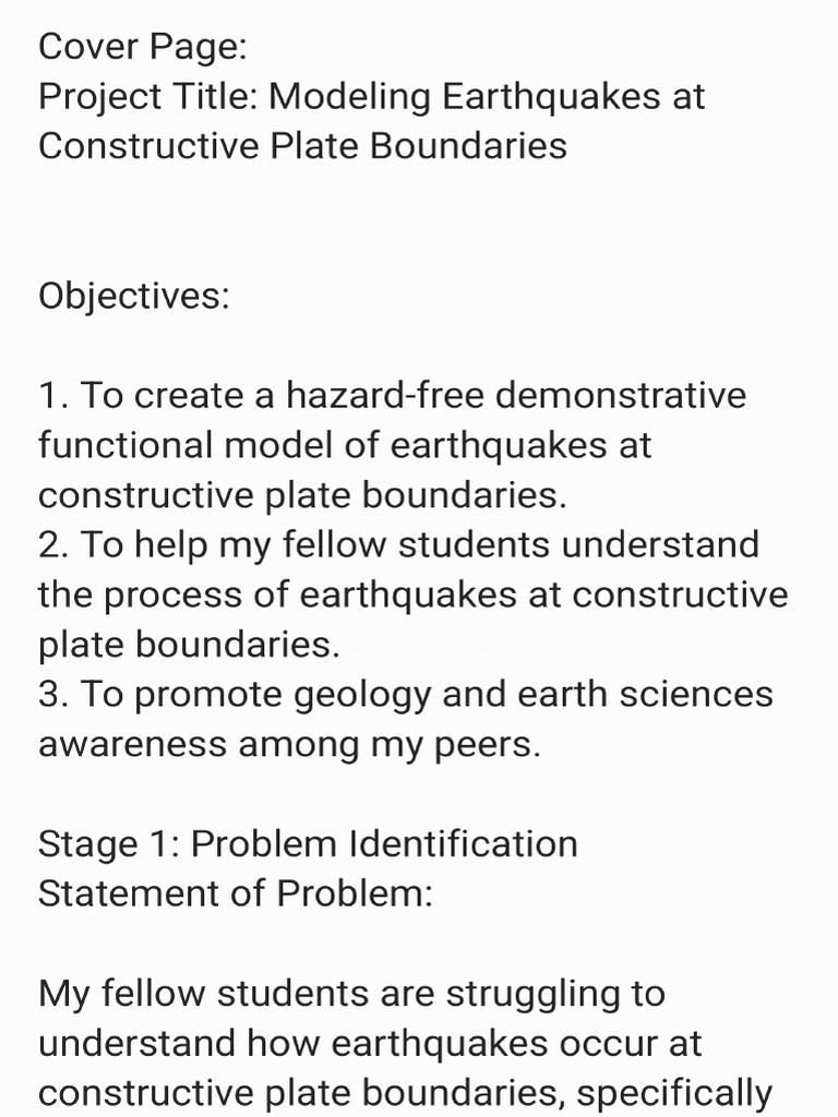 Plate Tectonics Project 250428 083945 | PDF