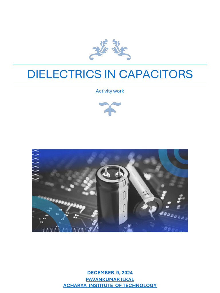 Dielectrics in Capacitors | PDF