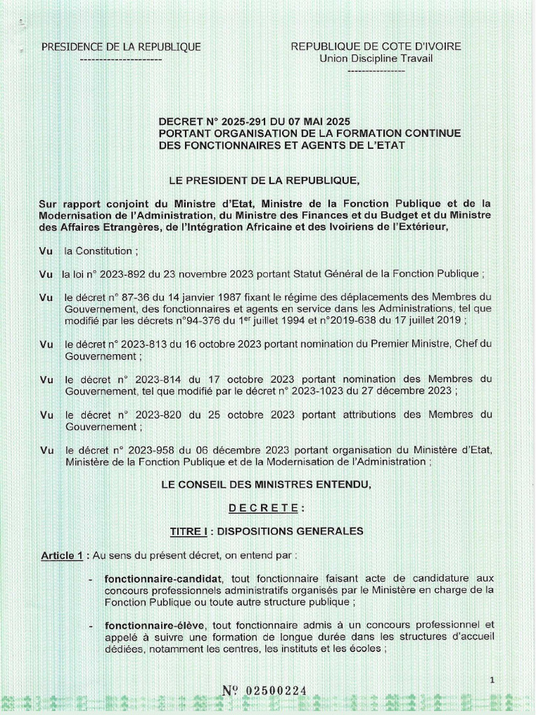 Decret 2025-291 07052025 Formation Continue Fae | PDF