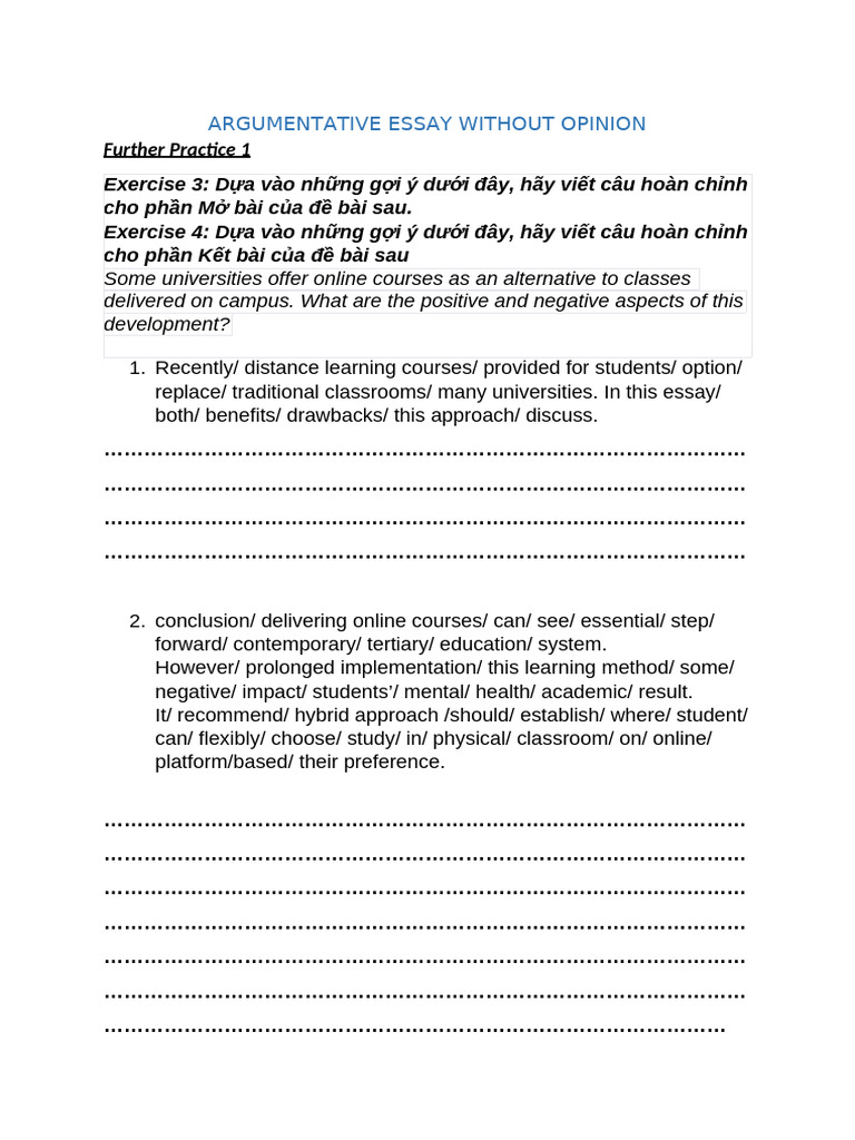 Argumentative Essay Without Opinion | PDF | Crimes | Crime & Violence