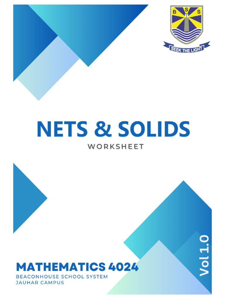 Nets & Solids Worksheet | PDF