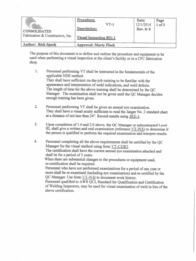 VT Training Documents | PDF